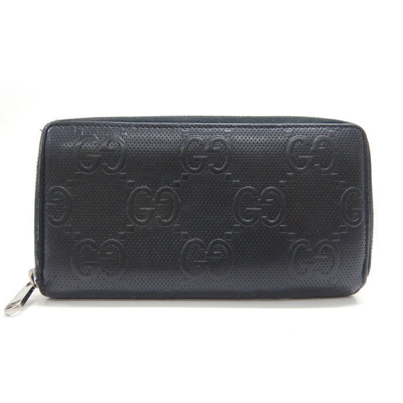 Gucci | Bags | Gucci Gg Pattern Embossed Long Wallet Black | Poshmark